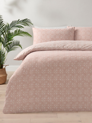 Pink Floral Check Print Duvet Set | Home | George at ASDA