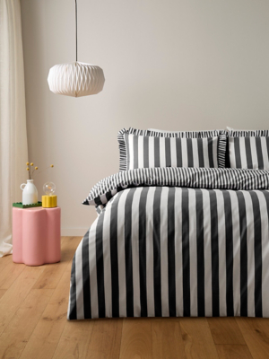 Box Pleat Striped Duvet Set | Home | George at ASDA
