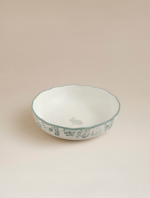 Green & White Floral Bunny Pasta Bowl | Home | George at ASDA