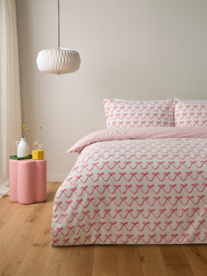 Pink Ribbon Easycare Polycotton Duvet Set | Home | George at ASDA