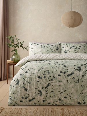 Green Water Marble Effect Easycare Duvet Set | Home | George at ASDA