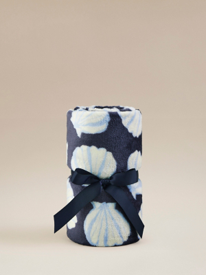 Navy Seashells Super-Soft Throw | Home | George at ASDA