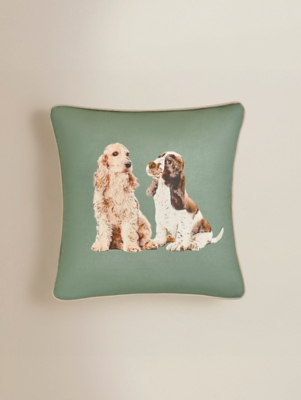 Green Spaniels Cushion | Home | George at ASDA