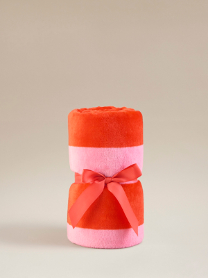 Red & Pink Stripe Super-Soft Throw | Home | George at ASDA