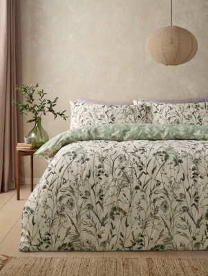 Green Inky Spring Meadow Easycare Reversible Duvet Set | Home | George ...