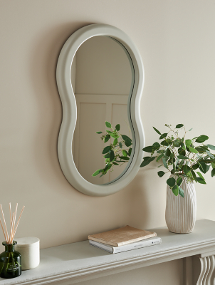 Natural 'Baked Bean' Hourglass Mirror | Home | George at ASDA