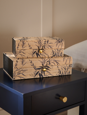 Subtle Opulence Bamboo Storage Boxes - Set of 2 | Home | George at ASDA