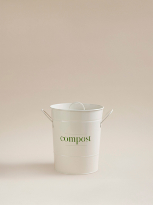 White Metal Compost Bin | Outdoor & Garden | George at ASDA