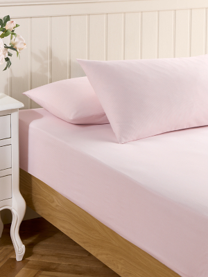 Stacey Solomon Pink Striped 100% Cotton Fitted Sheet | Home | George at ...