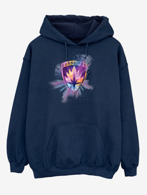 NW2 Guardians Of The Galaxy Shield Adult Navy Hoodie | Women | George ...