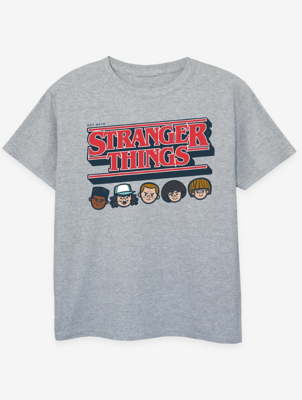 NW2 Stranger Things Logo Kids Grey T-Shirt | Kids | George at ASDA