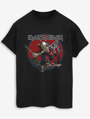 NW2 Iron Maiden Trooper Red Adult Black T-Shirt | Men | George at ASDA