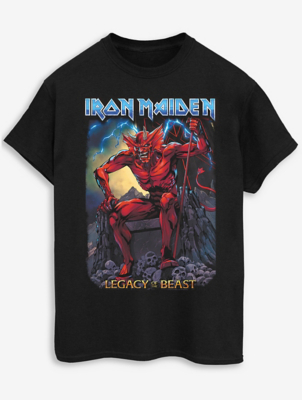 NW2 Iron Maiden Devil Adult Black Printed T-Shirt | Men | George at ASDA