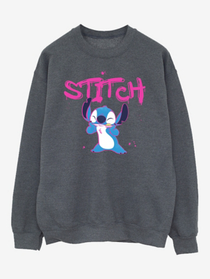 NW2 Lilo & Stitch Graffiti Kids Dark Grey Sweatshirt | Collections ...