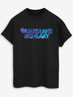 NW2 Guardians of the Galaxy Logo Adult Black T-Shirt | Men | George at ASDA