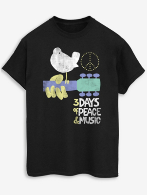 NW2 Woodstock Poster Adult White Printed T-Shirt | Men | George at ASDA