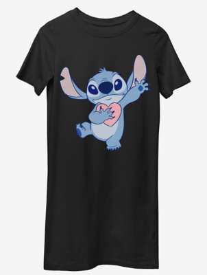 NW2 Lilo And Stitch Heart Adult Black Nightdress | Lingerie | George at ...