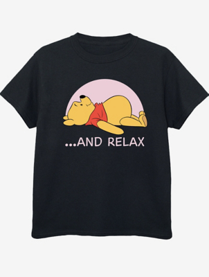 NW2 Winnie The Pooh Relax Kids Black Printed T-Shirt | Kids | George at ...