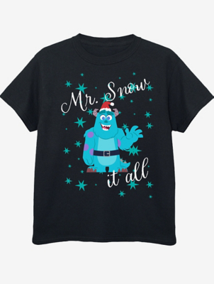NW2 Monsters Mr Sully Snow It All Kids Black Printed T-Shirt | Kids ...