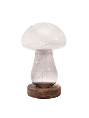 Grey Glass Mushroom with LED Lights | Home | George at ASDA
