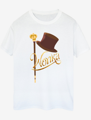 NW2 Wonka Top Hat & Cane Adult White Printed T-Shirt | Men | George at ASDA