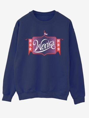 NW2 Wonka Pink Flags Adult Navy Printed Sweatshirt | Women | George at ASDA