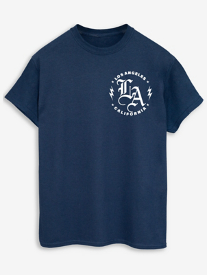 NW2 Los Angeles Pocket Logo Adult Navy Printed T-Shirt | Men | George ...
