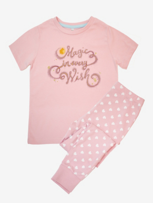 NW2 Wish Magic Star Pink Hearts Pyjamas | Kids | George at ASDA