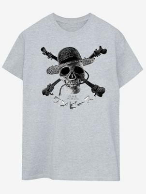 NW2 One Piece Greyscale Skull Grey Printed T-Shirt | Men | George at ASDA