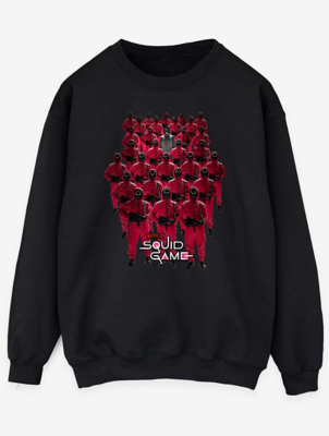 NW2 Netflix Squid Game Guards Line Up Black Sweatshirt | Sweatshirts ...
