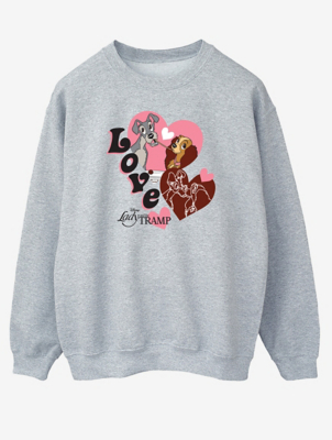 NW2 Lady And The Tramp Spaghetti Love Grey Sweatshirt | Women | George ...