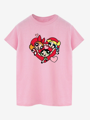 NW2 Powerpuff Girls Holding Hands Pink Boyfriend Fit T-Shirt | Women ...
