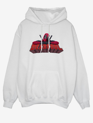NW2 Deadpool & Wolverine Chill White Printed Hoodie | Men | George at ASDA