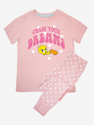 NW2 Looney Tunes Chase Your Dreams Pink Pyjamas | Kids | George at ASDA