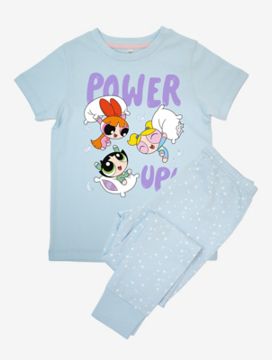 NW2 Powerpuff Girls Power Up Blue Stars Pyjamas | Kids | George at ASDA