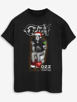 NW2 Ozzy Osbourne Christmas Black Printed T-Shirt | Men | George at ASDA