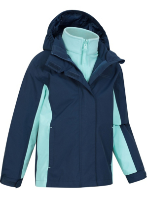 Mountain Warehouse Blue 3 In 1 Waterproof Jacket | Kids | George at ASDA