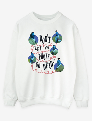 NW2 Beetlejuice Let The Phone Go Adult White Sweatshirt | Sweatshirts ...