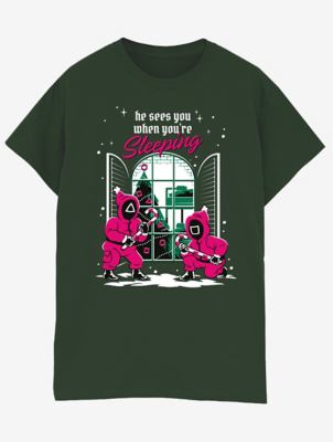 NW2 Netflix Squid Game He Sees You Green T-Shirt | Men | George at ASDA