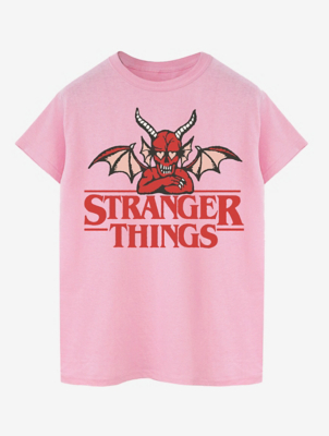 NW2 Stranger Things Hellfire Pink T-Shirt | Women | George at ASDA