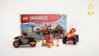 LEGO NINJAGO Kai and Ras's Car and Bike Battle Toys 71789 | Toys ...