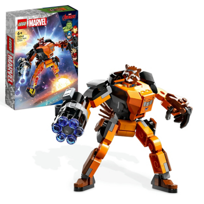 LEGO Marvel Rocket Mech Armour Superhero Action Figure 76243 | Toys ...