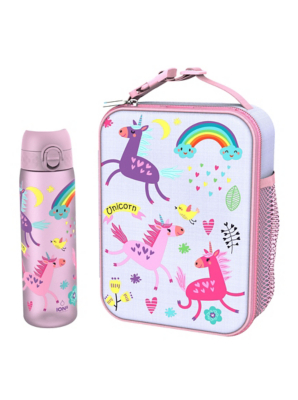 ION8 Leakproof Water Bottle & Lunch Bag Unicorns | School | George at ASDA