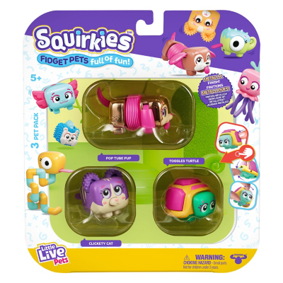 Little Live Pets - Squirkies: 3 Pack: Metallic Pop Tube Pup | Toys ...