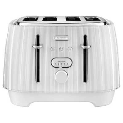 DeLonghi White 4 Slice Ballerina Toaster, White | Electricals | George ...