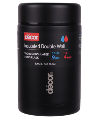 Decor Black Vacuum Food Flask 520ml | Home | George at ASDA