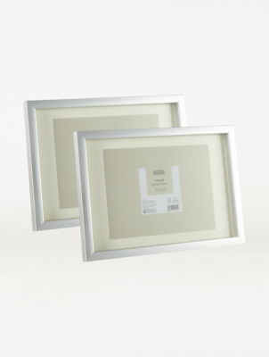 Silver Glitter Ombre Frame 7x5 Inch 2 Pack | George at ASDA