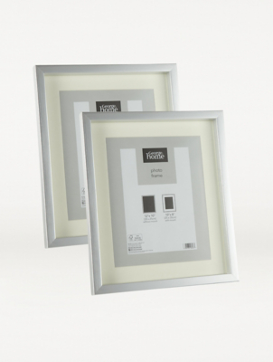 Silver Picture Frame 10x8inch - Set of 2 | George at ASDA
