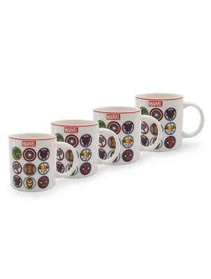 Marvel Characters Mug - Set of 4 | George at ASDA