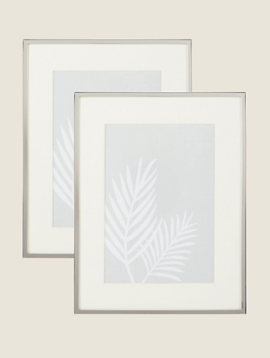 Silver-Tone Slim Photo Frame 7x5 Inch - Set of 2 | George at ASDA